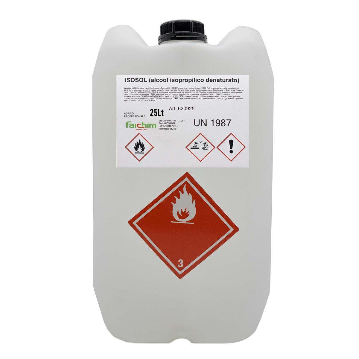 ALCOOL ISOPROPILICO TANICA 25LT LITRI ISOPROPANOLO PULIZIA ULTRASUONI ...