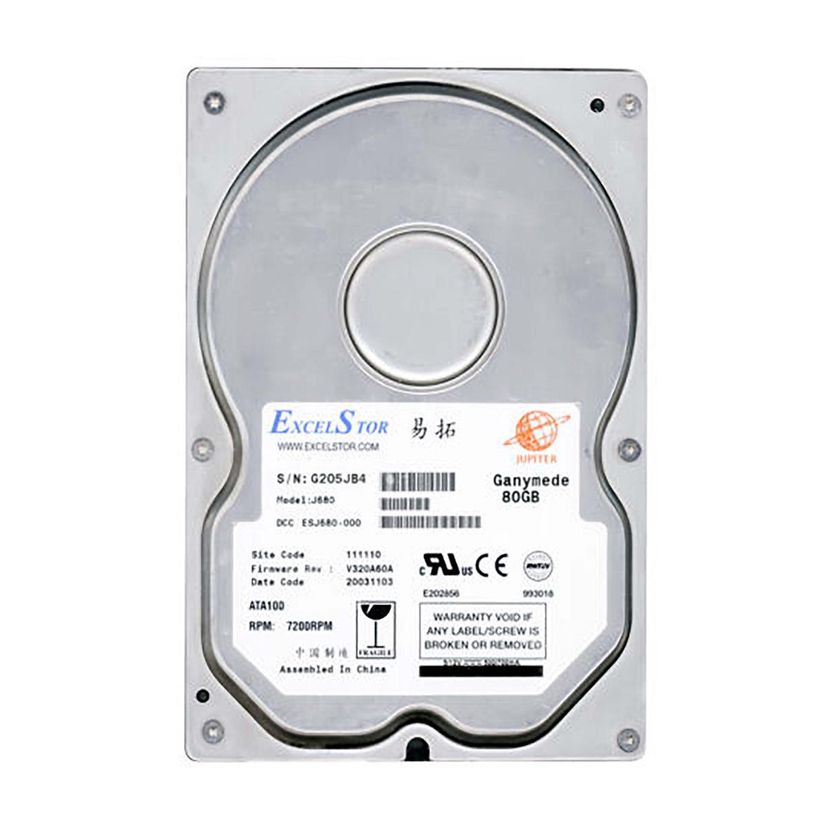 HARD DISK HDD DISCO IDE PATA 3,5" 80GB EXCELSTOR J680 GANYMEDE DESKTOP ...