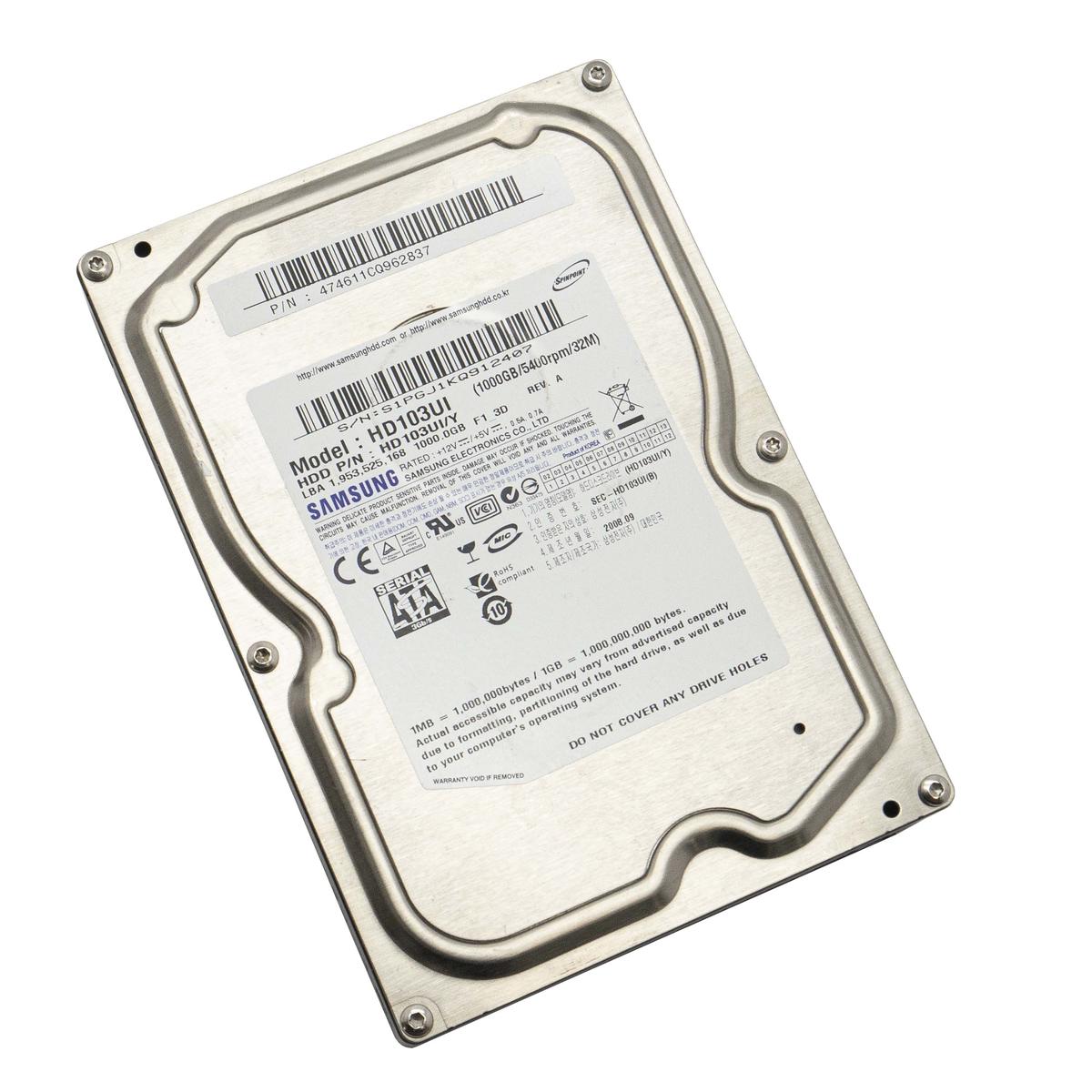 SAMSUNG HD103UI HDD HARD DISK DISCO RIGIDO 1TB 1000GB 3,5” SATA ...