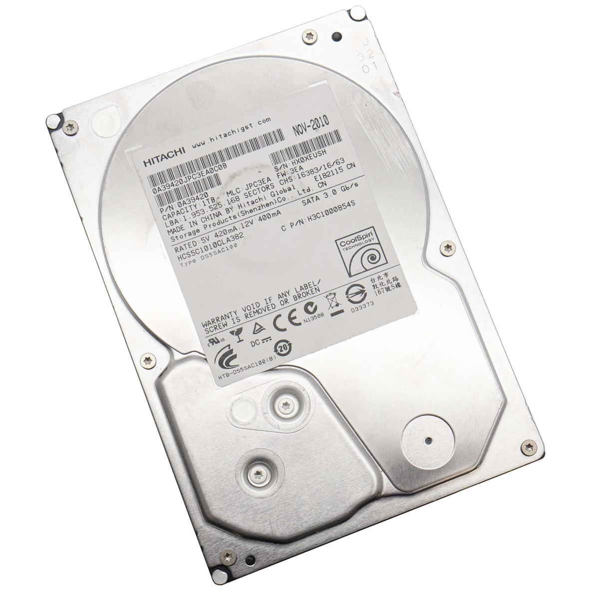 HITACHI HDD HARD DISK DISCO RIGIDO 1TB 3,5” SATA COMPUTER FISSO DVR PC ...