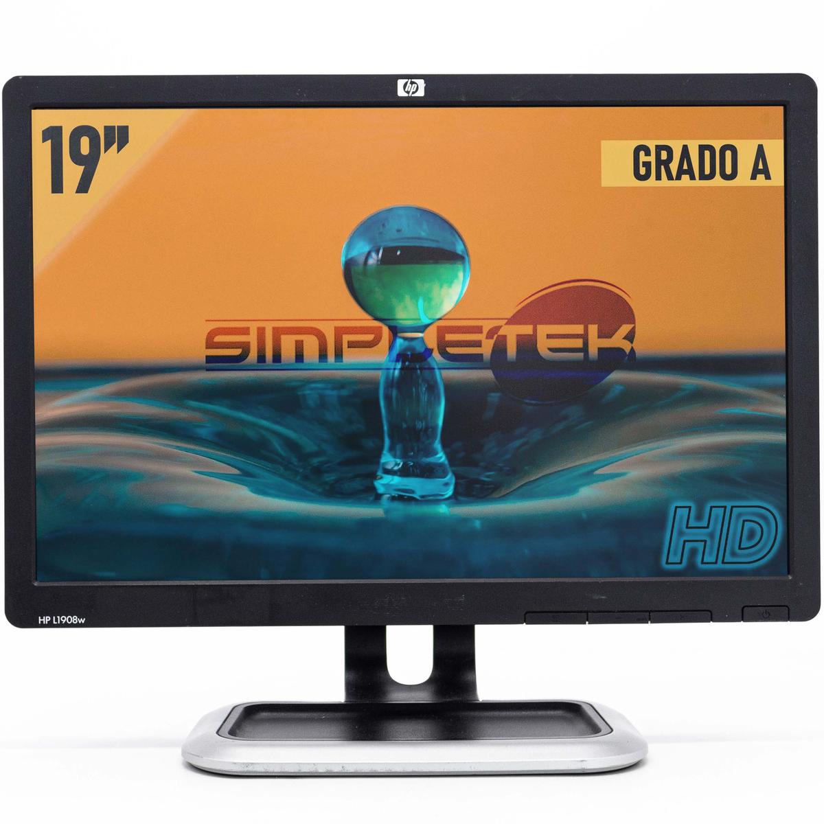 MONITOR SCHERMO LCD HP L1908w DISPLAY 19" 16:9 VGA DVR CASSA PC ...